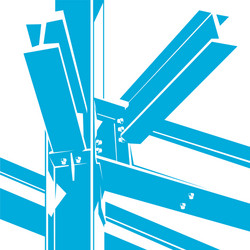 Building construction metal frame icon Royalty Free Vector