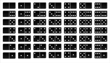 Creative domino full set isolated on white Vector Image