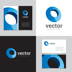 Logo design element with two business cards - 12 Vector Image
