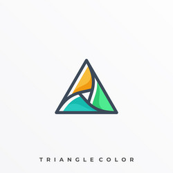 Abstract triangle template Royalty Free Vector Image