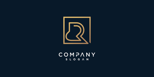 Letter r icon logo design with creative unique Vector Image