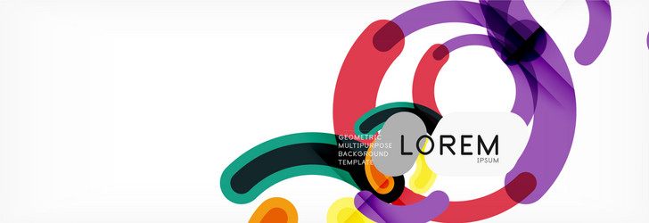 Linear design circle background Royalty Free Vector Image