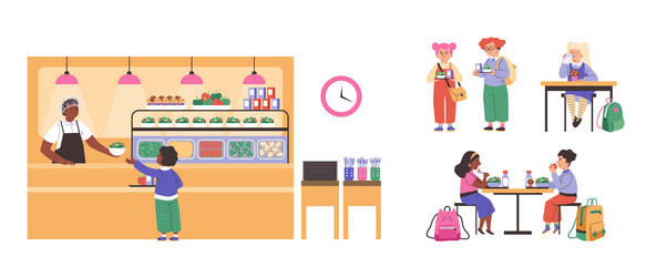 School Lunchroom Vector Images (75)