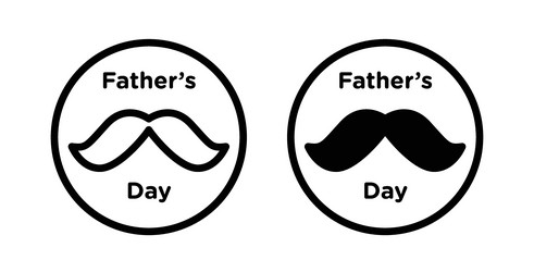 Fathers day icon set happy daddy symbol Royalty Free Vector