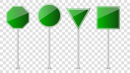 Road green traffic sign Royalty Free Vector Image