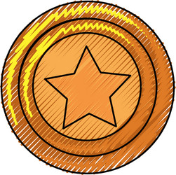 Star coin icon Royalty Free Vector Image - VectorStock