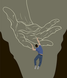 Adam hand of god like creation Royalty Free Vector Image