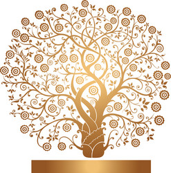 Golden tree Royalty Free Vector Image - VectorStock