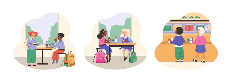 School Lunchroom Vector Images (75)