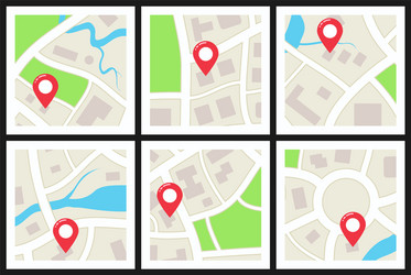 City map Royalty Free Vector Image - VectorStock