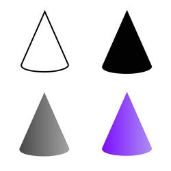 Abstract cone icon Royalty Free Vector Image - VectorStock