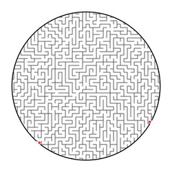 Difficult round labyrinth game for kids Royalty Free Vector