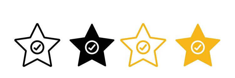 Features icon set special guest stars in a black Vector Image