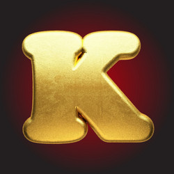 Letter k gold and diamond Royalty Free Vector Image
