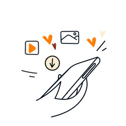 Hand drawn doodle mobile phone Royalty Free Vector Image