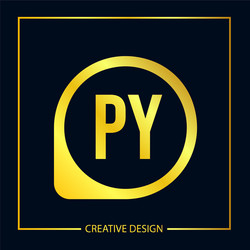 Initial letter py logo template design Royalty Free Vector