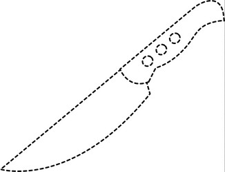 Isolated knife design Royalty Free Vector Image