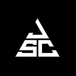 Jsc triangle letter logo design Royalty Free Vector Image