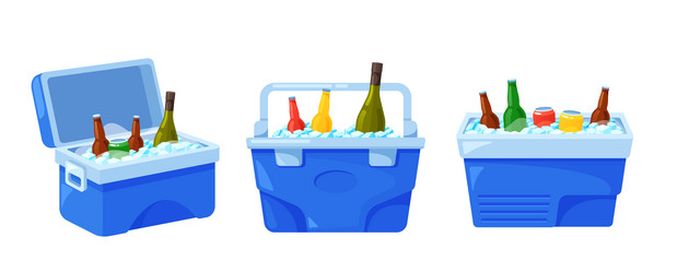 Compact and efficient containers refrigerators Vector Image