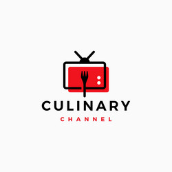 Fork food channel television tv culinary review Vector Image