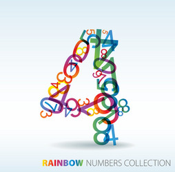 Rainbow Number Vector Images (over 4,400)