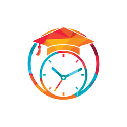 Study time logo design template Royalty Free Vector Image