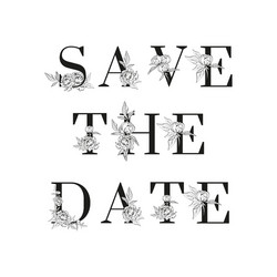 Poster wedding save date Royalty Free Vector Image