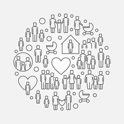 Conceptual background with happy family Royalty Free Vector