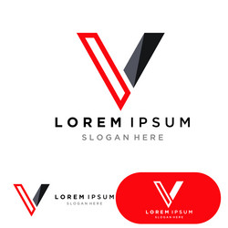 V letter logo template Royalty Free Vector Image