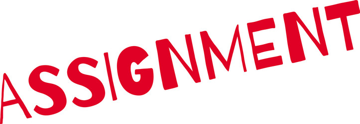 Assignment rubber stamp Royalty Free Vector Image