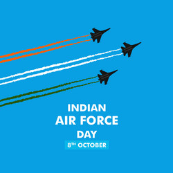 Indian air force day banner design poster Vector Image