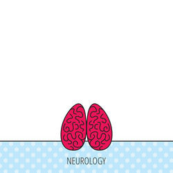 Neurology icon human brain sign Royalty Free Vector Image