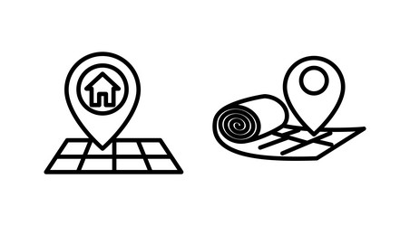 Address icon location symbol pin Royalty Free Vector Image