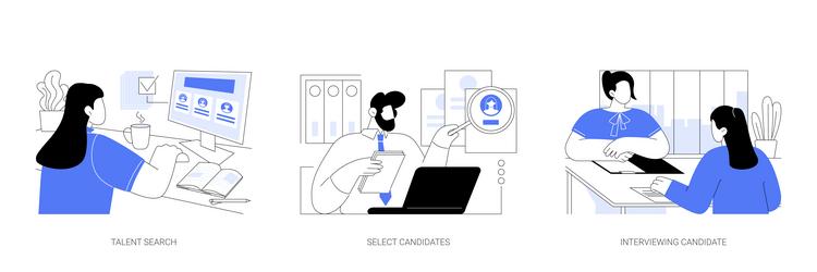 Human resources isolated cartoon Royalty Free Vector Image