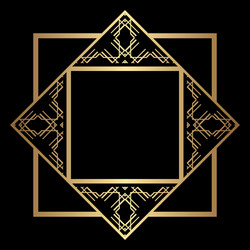 Art deco frame border Royalty Free Vector Image