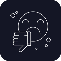 Bad feedback icons with black outline Royalty Free Vector