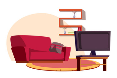 Living room 2d isolated Royalty Free Vector Image