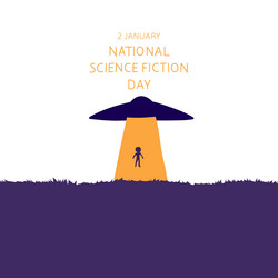 National science fiction day Royalty Free Vector Image