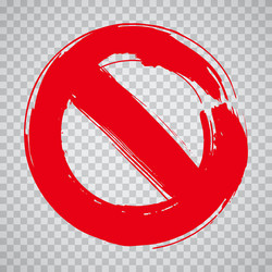 No sign design element Royalty Free Vector Image