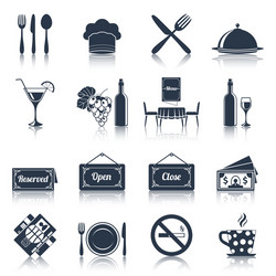 Formal dinner icons set simple style Royalty Free Vector