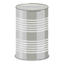 Open tin can icon cartoon food package Royalty Free Vector