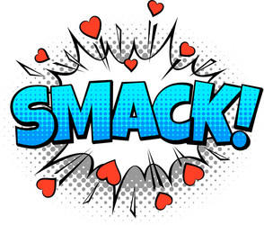 Comic smack cartoon pop vintage speech bubble Vector Image