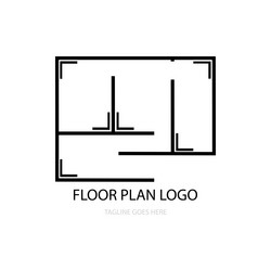 Letter fp floor plan logo Royalty Free Vector Image
