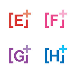 Lettering plus alphabet colorful design icon Vector Image