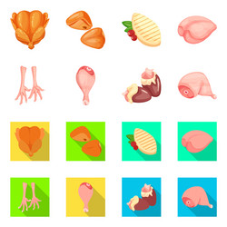 Product and poultry symbol Royalty Free Vector Image