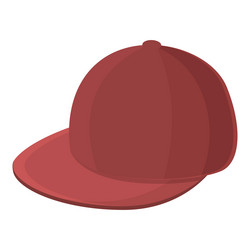 Red cap icon cartoon uniform appareal Royalty Free Vector