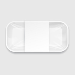 White square styrofoam food tray pack template Vector Image