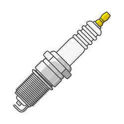 Icon car spark plug outline drawing Royalty Free Vector