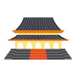 Isolated colored traditional japanese castle Vector Image