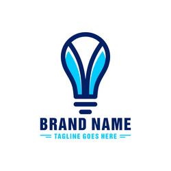 Led light logo design template Royalty Free Vector Image